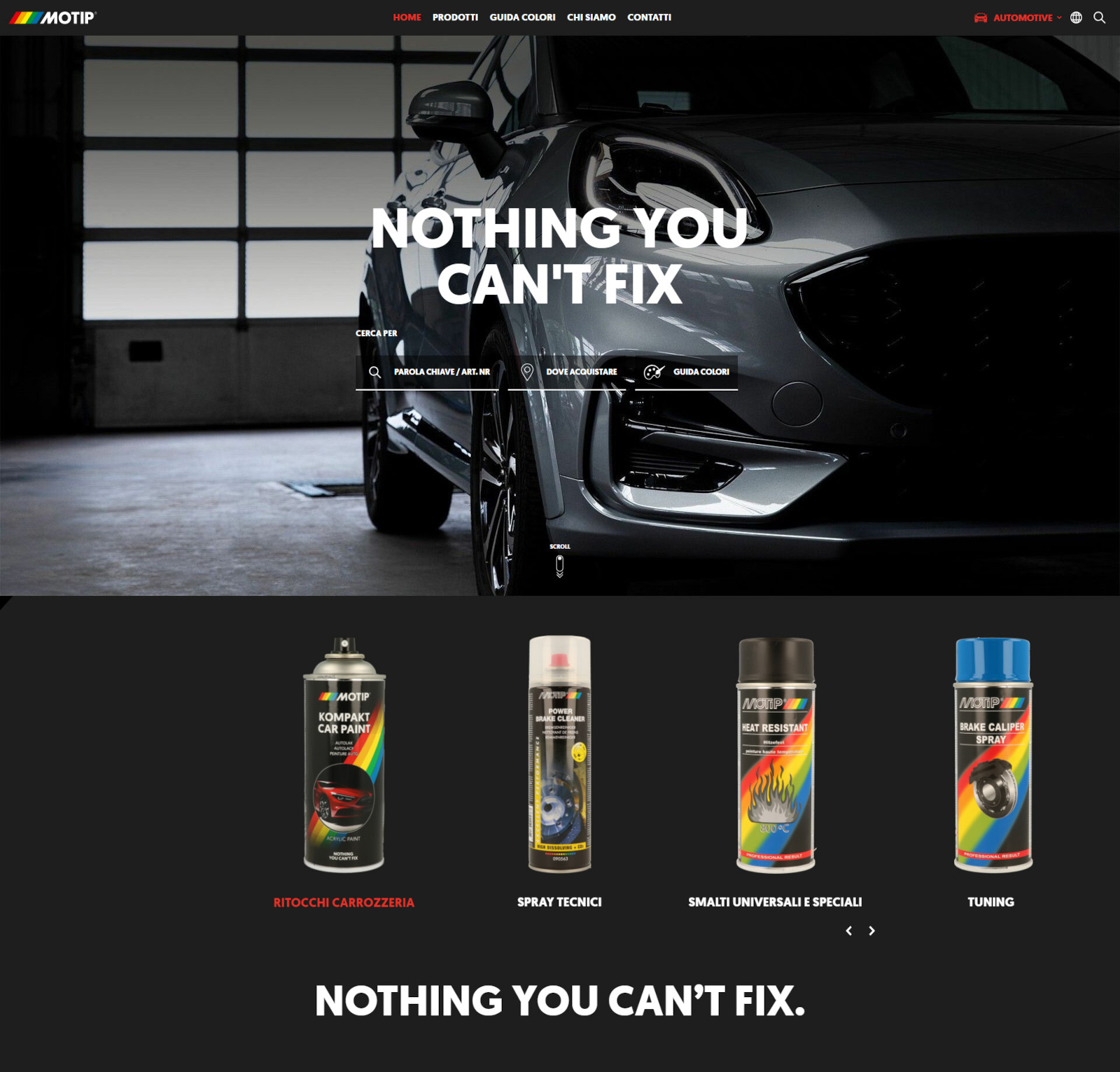 Sito MOTIP, ora anche in italiano - Carrozzeria