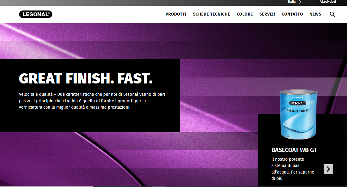Nuovo look per il sito web italiano di Lesonal - Carrozzeria